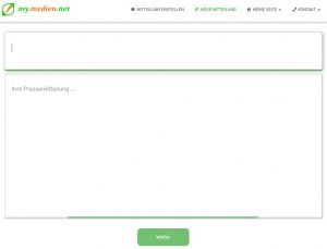 Info – Mitteilung erstellen – Eigene Mitteilung erstellen